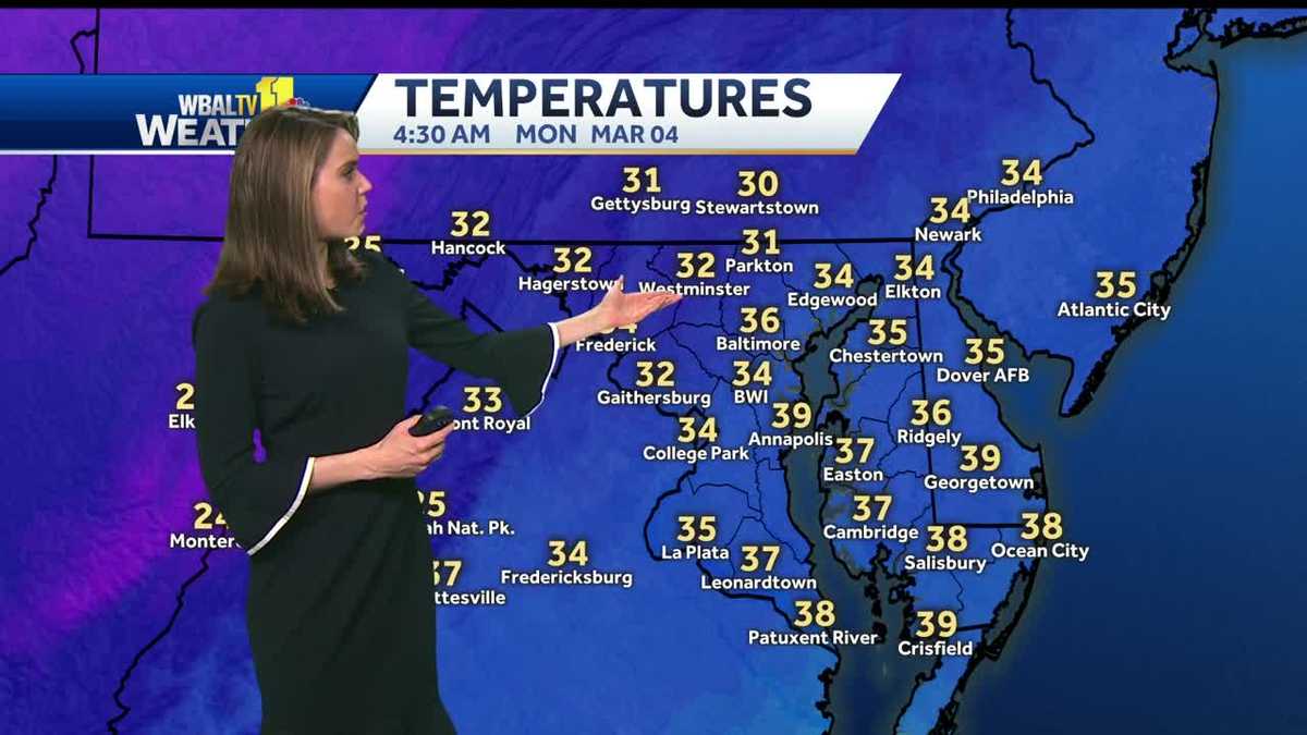 Freezing temps Monday morning