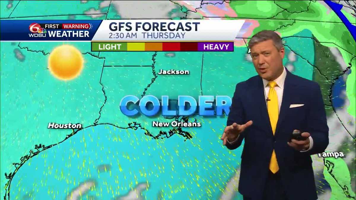 New Orleans weather forecast how cold will it get will Sara hit