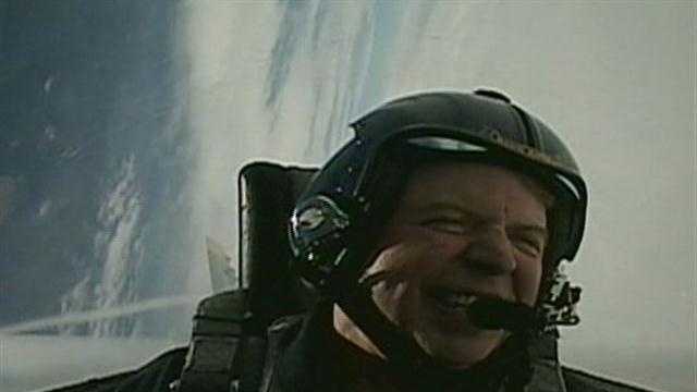 Mike Wankum flies with Navy's Blue Angels