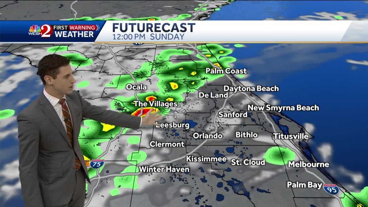 Tracking showers and storms for Sunday