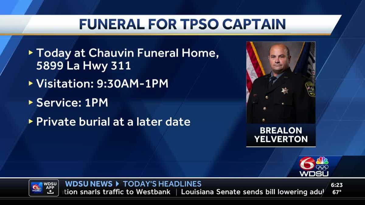 Terrebonne Parish Sheriff's Office captain funeral today Terrebonne Parish Sheriff's Office captain funeral today