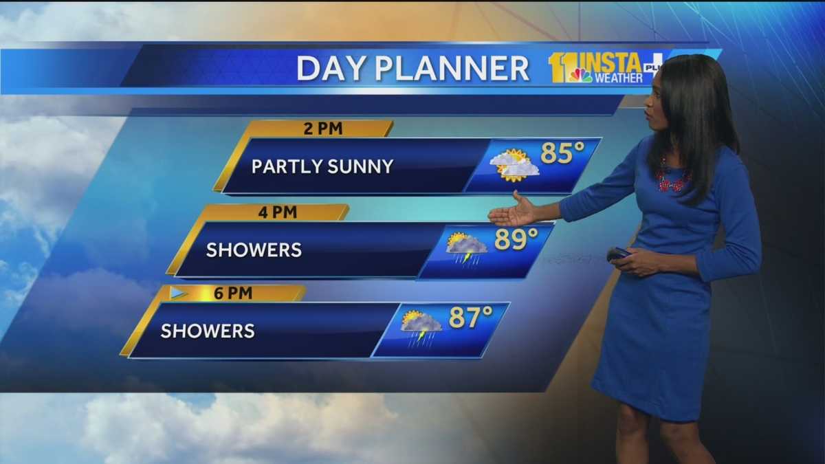 Labor Forecast partly sunny, chance of showers
