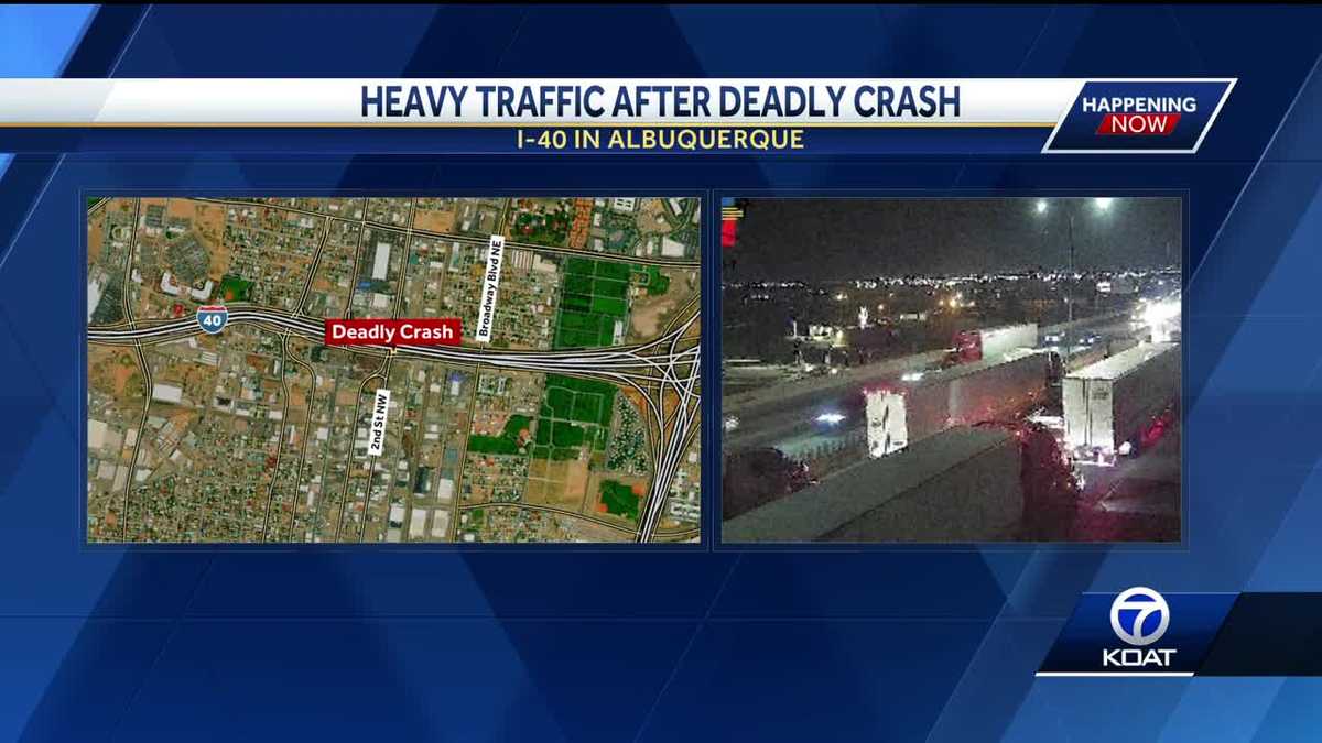 Interstate 40 fatal crash closed direction at Big-I