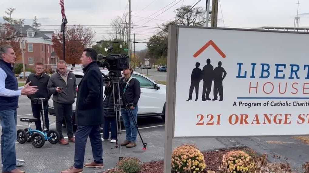 Doug Burgum visits Liberty House in Manchester, New Hampshire
