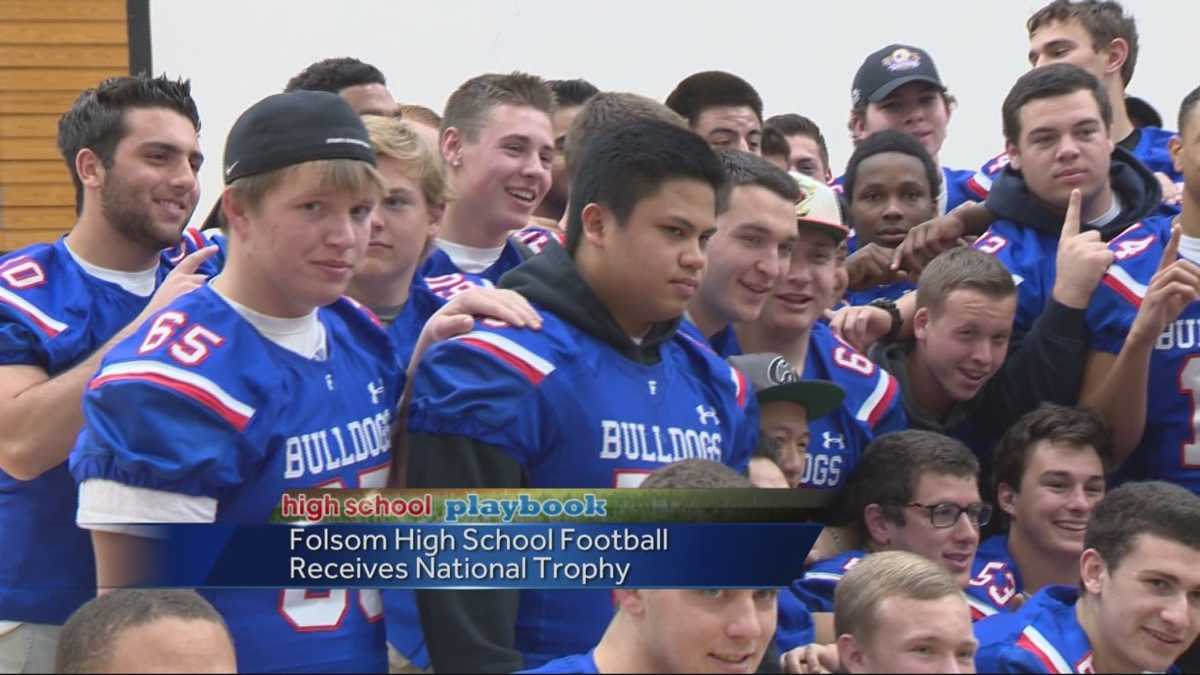 Folsom HS football team receives national trophy