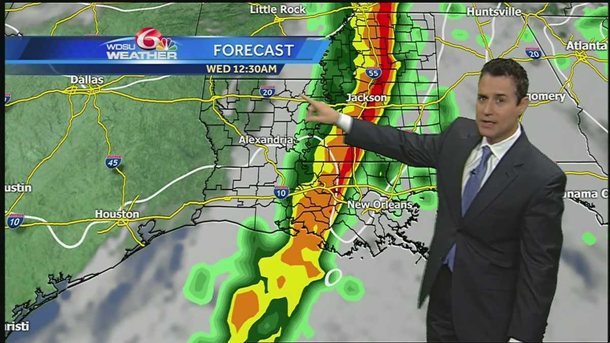 Tuesday evening: Heavy rain, strong storms before we cool off and dry out