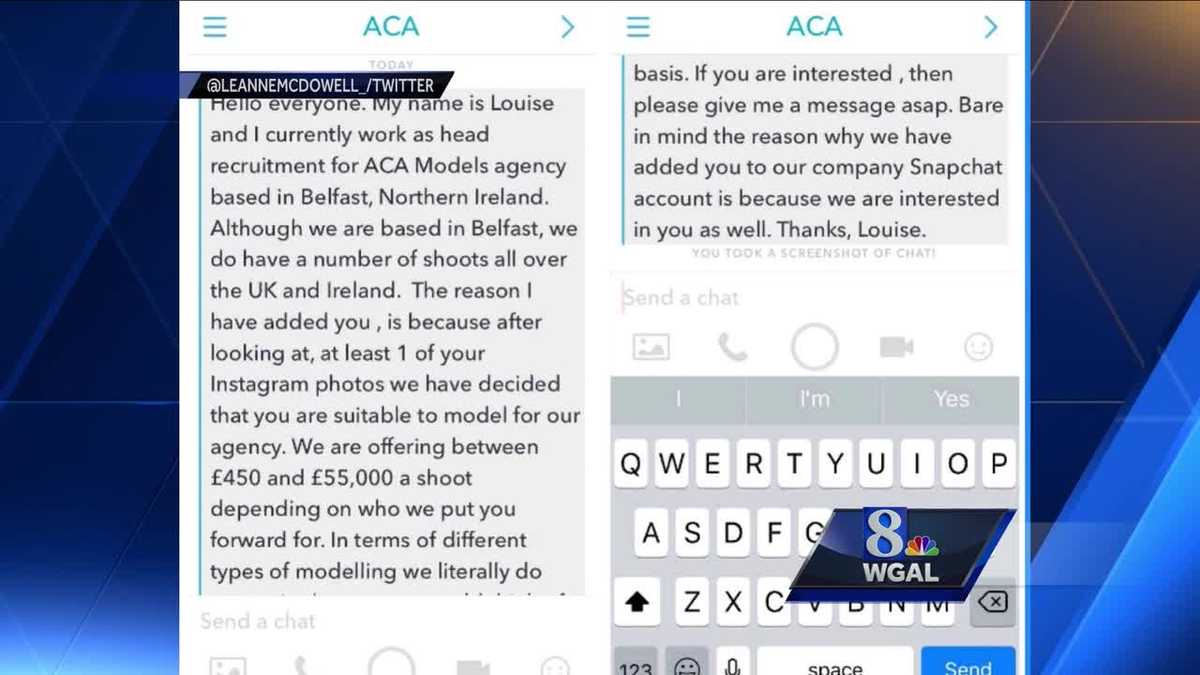 Warning: Snapchat 'model scam' targets teens