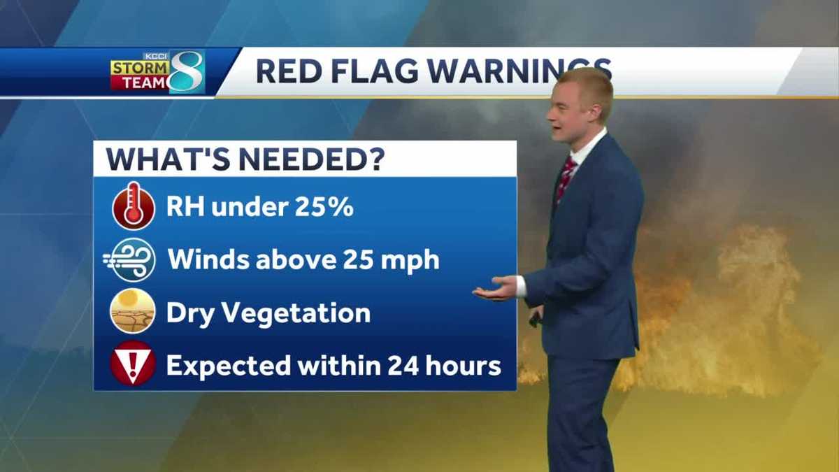 Iowa fire risks: Red Flag Warning for much of the state Thursday, plus ...