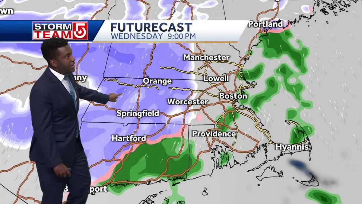 Video: Wintry mix approaches Massachusetts