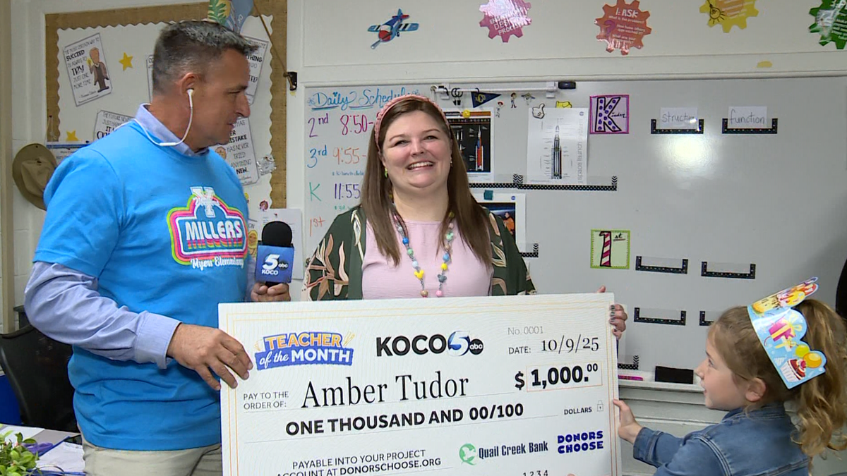 KOCO 5 surprises Yukon teacher as September Teacher of the Month