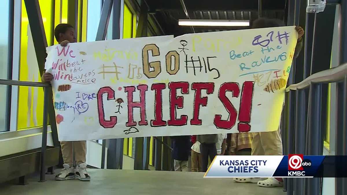 Young Chiefs fans support team with arts and crafts