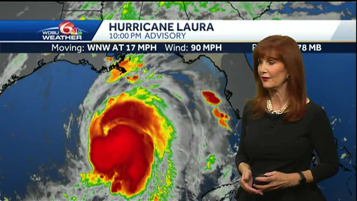 Hurricane Laura continues to strengthen over central Gulf
