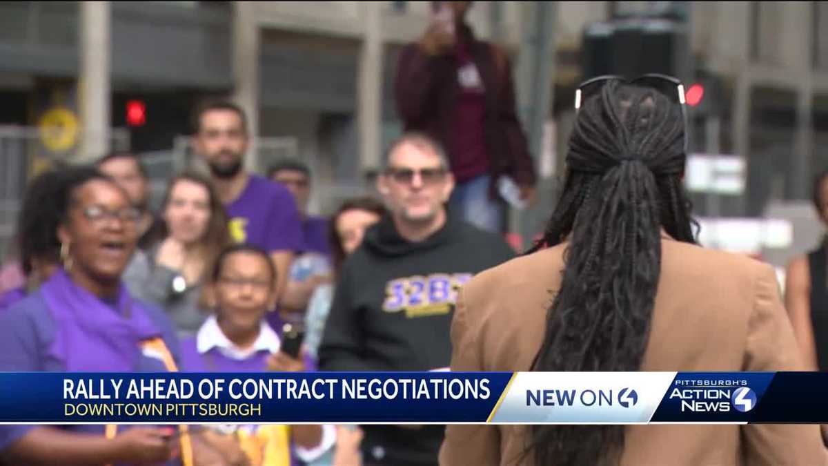 Rally held in downtown Pittsburgh ahead of SEIU contract negotiations