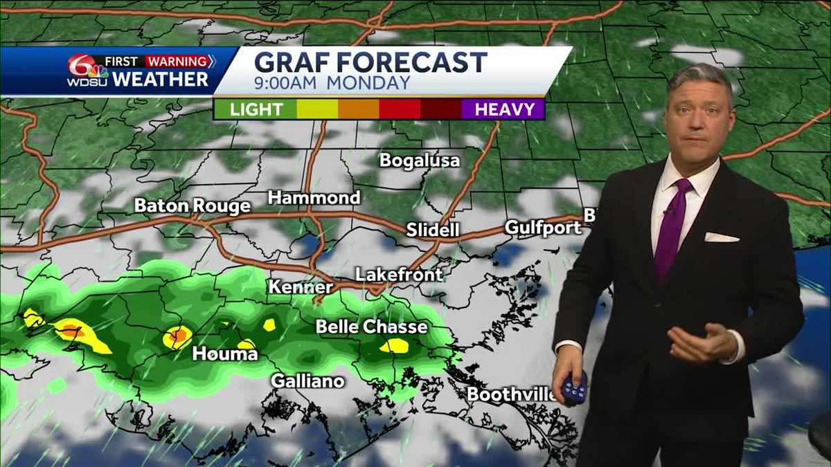 New Orleans forecast New Year's Eve New Year's Day rain high temp
