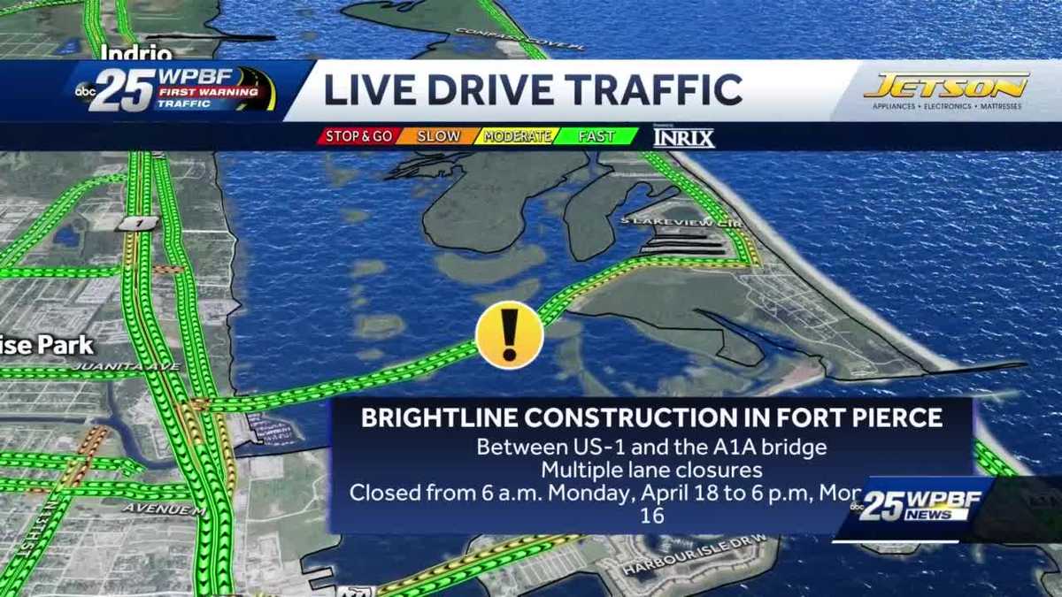 Florida traffic: Brightline Construction Project