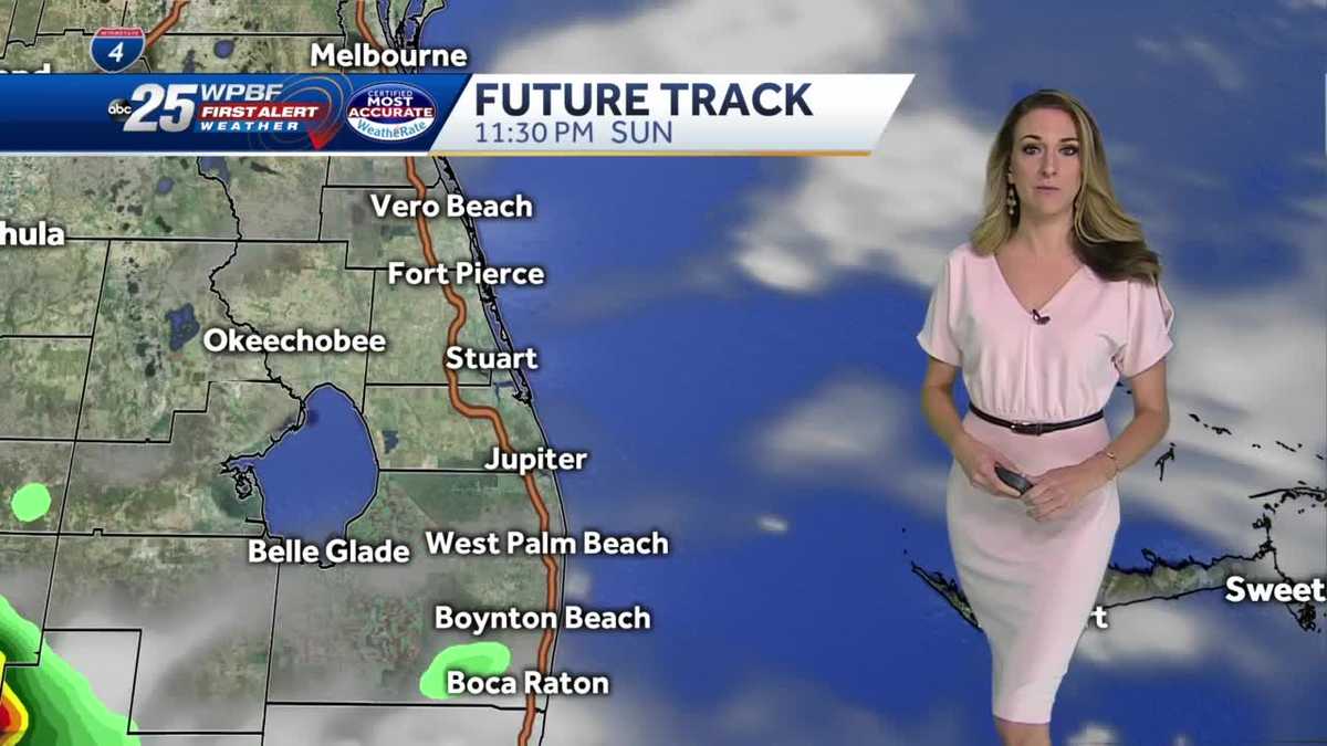 Isolated showers, typical South Florida weather