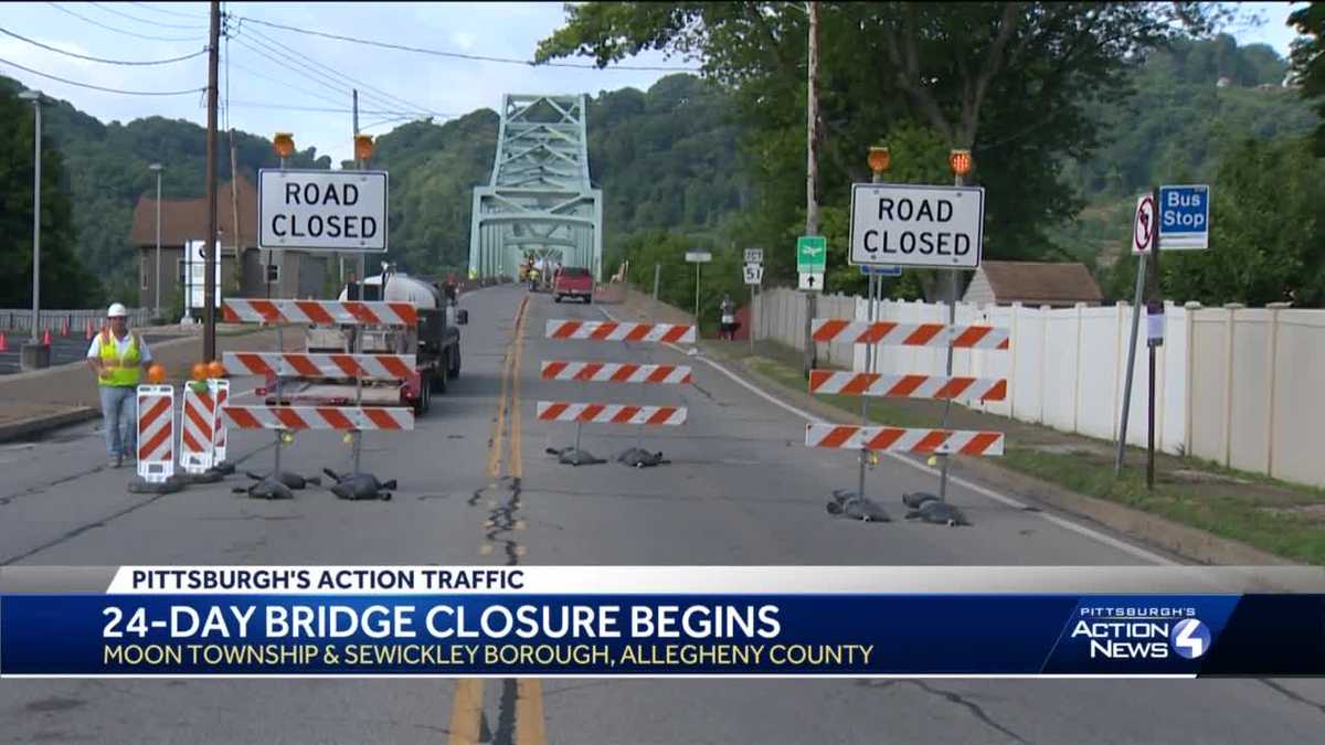 Sewickley Bridge closed for nearly a month
