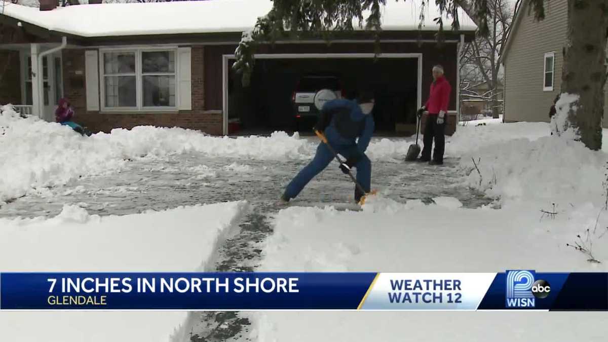 North Shore gets about 7 inches of snow