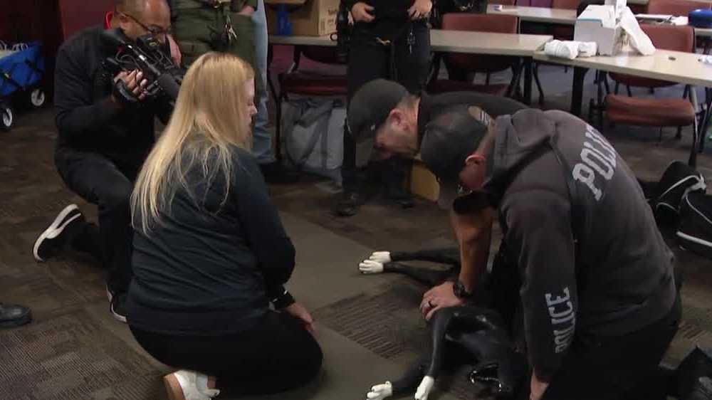 Nebraska first responders receive hands-on K9 first aid training