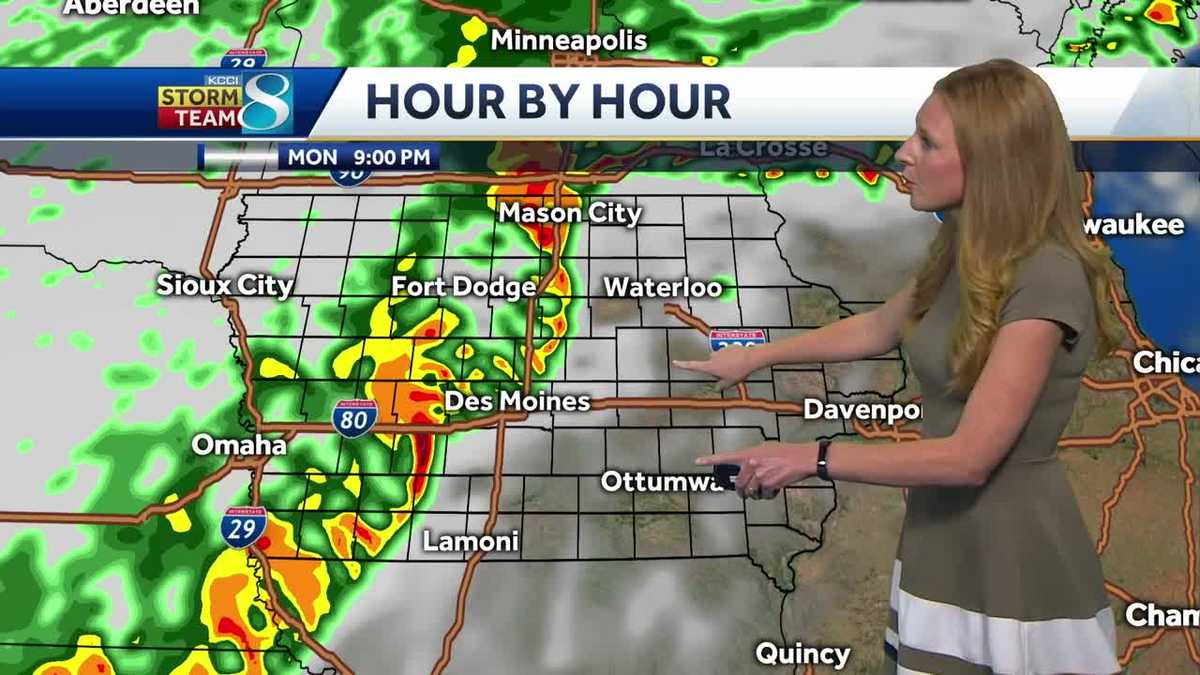 Tracking next bands of storms