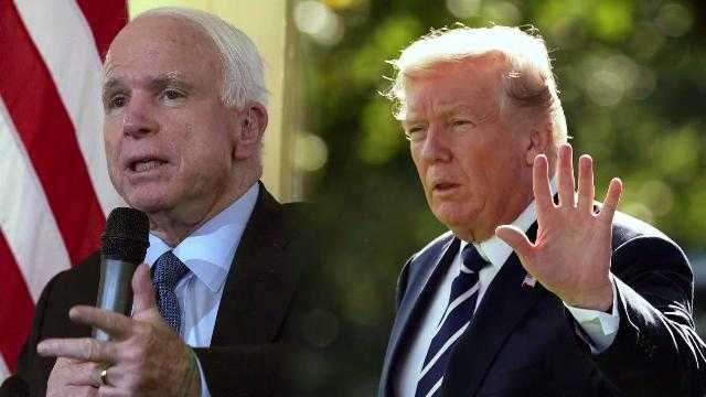 McCain appears to take swipe at President Trump's draft deferment excuse