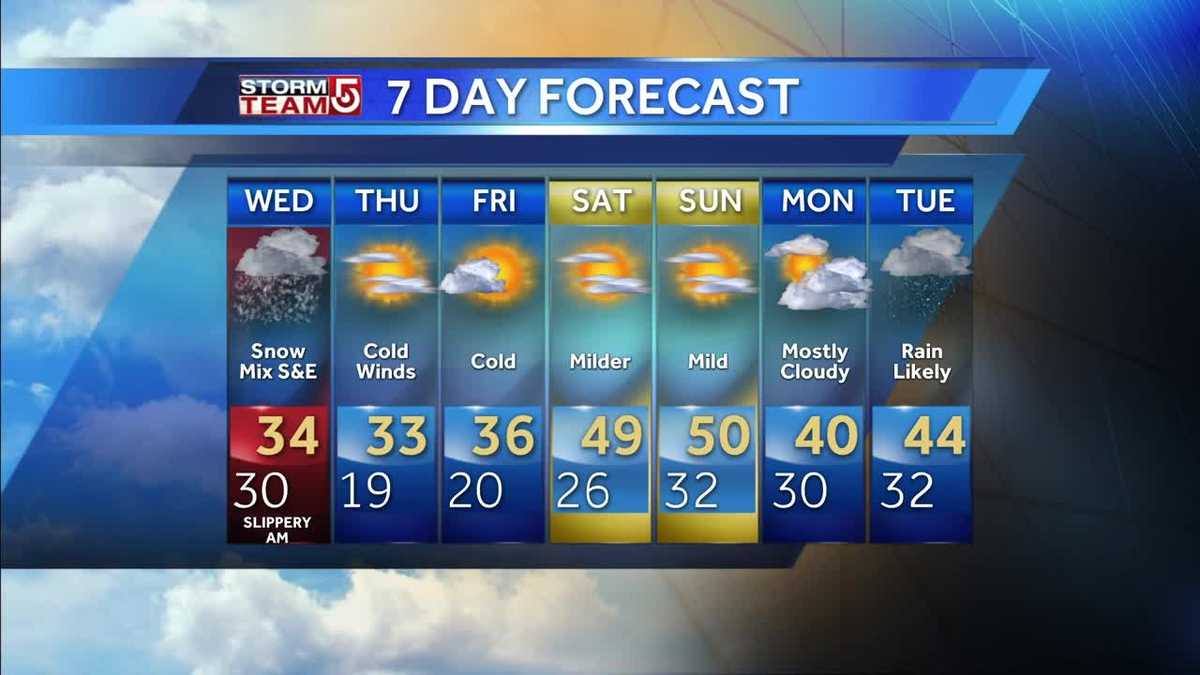 Video: Heaviest bursts of snow expected midday