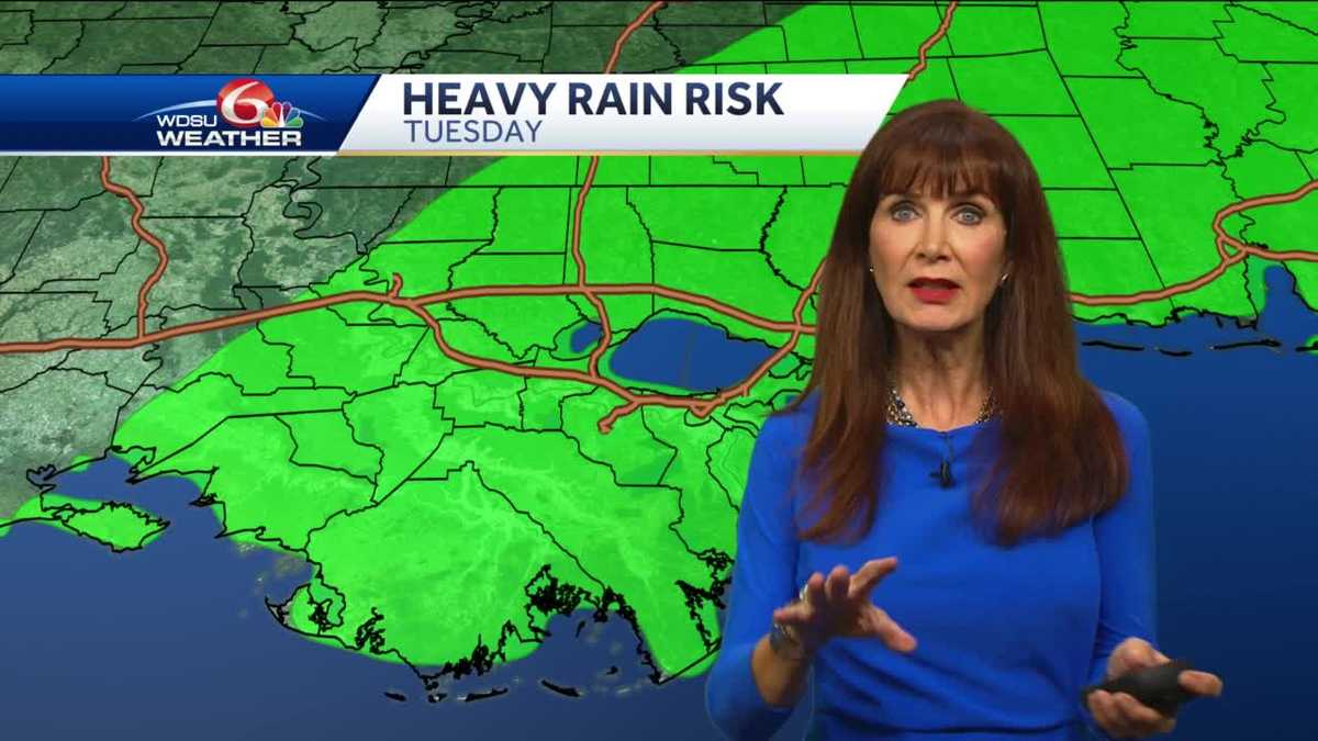 Locally heavy rain possible Tuesday