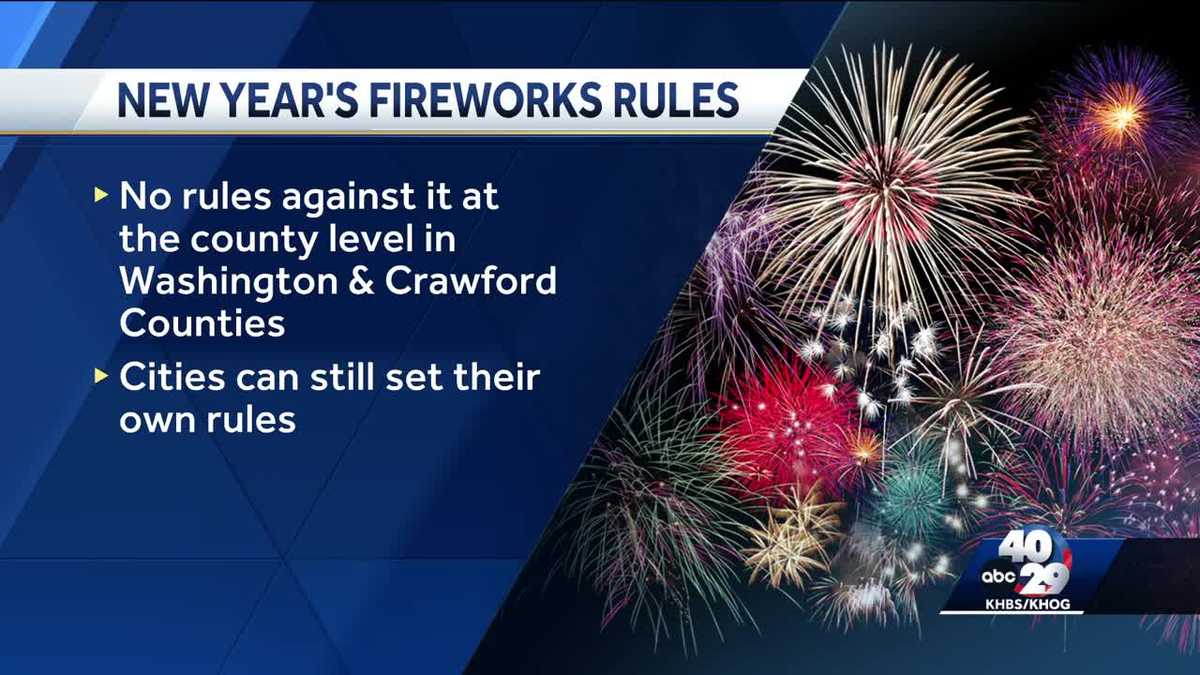 New Year's Eve firework ordinances across NWA and the River Valley