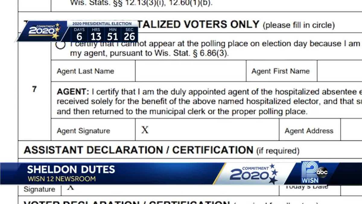 Wisconsin voters can designate a representative to deliver absentee ballots