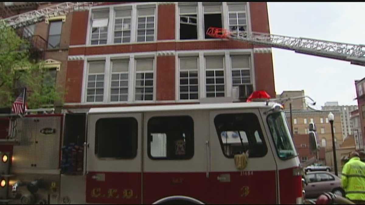 Fire crews battle 3-alarm blaze downtown Tuesday, arrest suspect