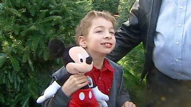 Aidan Rich picks out Dream Factory tree