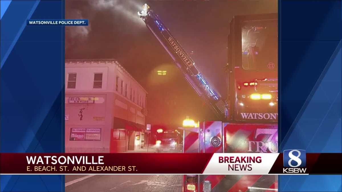 Watsonville fire and police respond to fire on East Beach Street