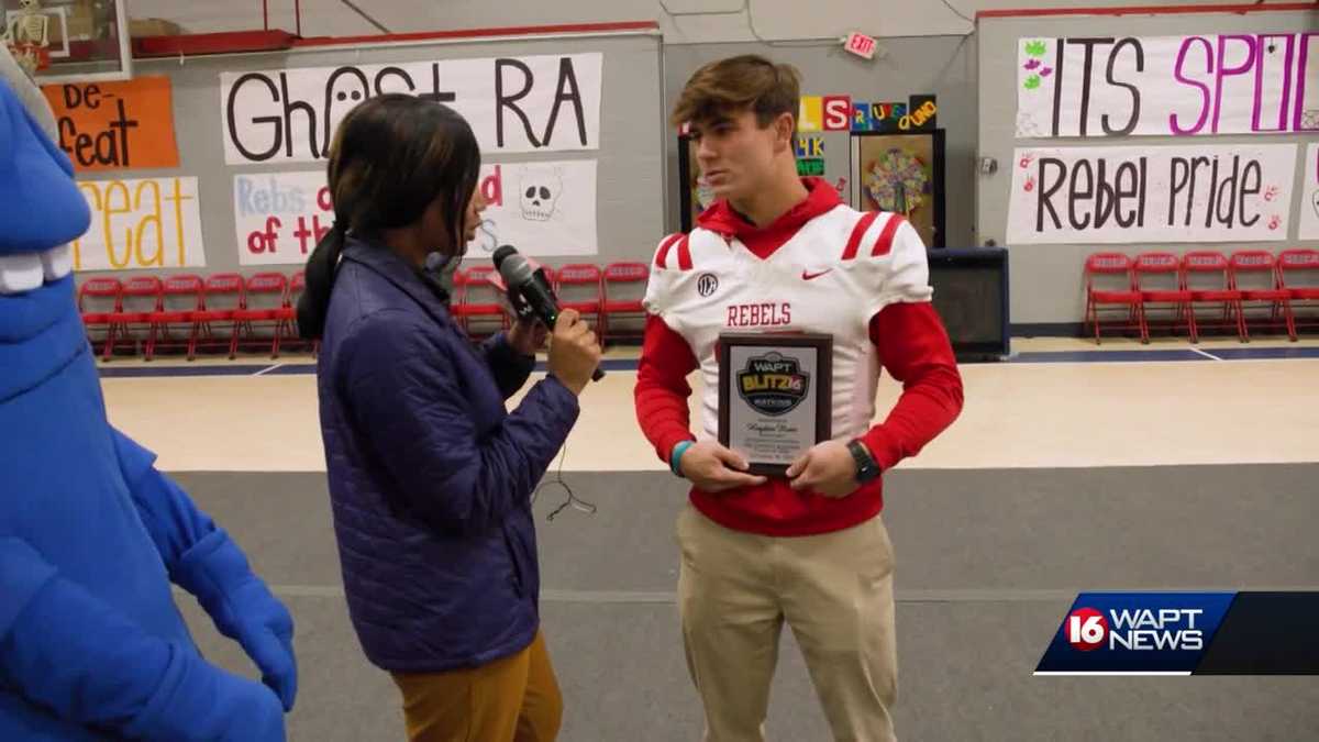Hayden Hunt receives Week nine Blitz 16 Player of the Week award