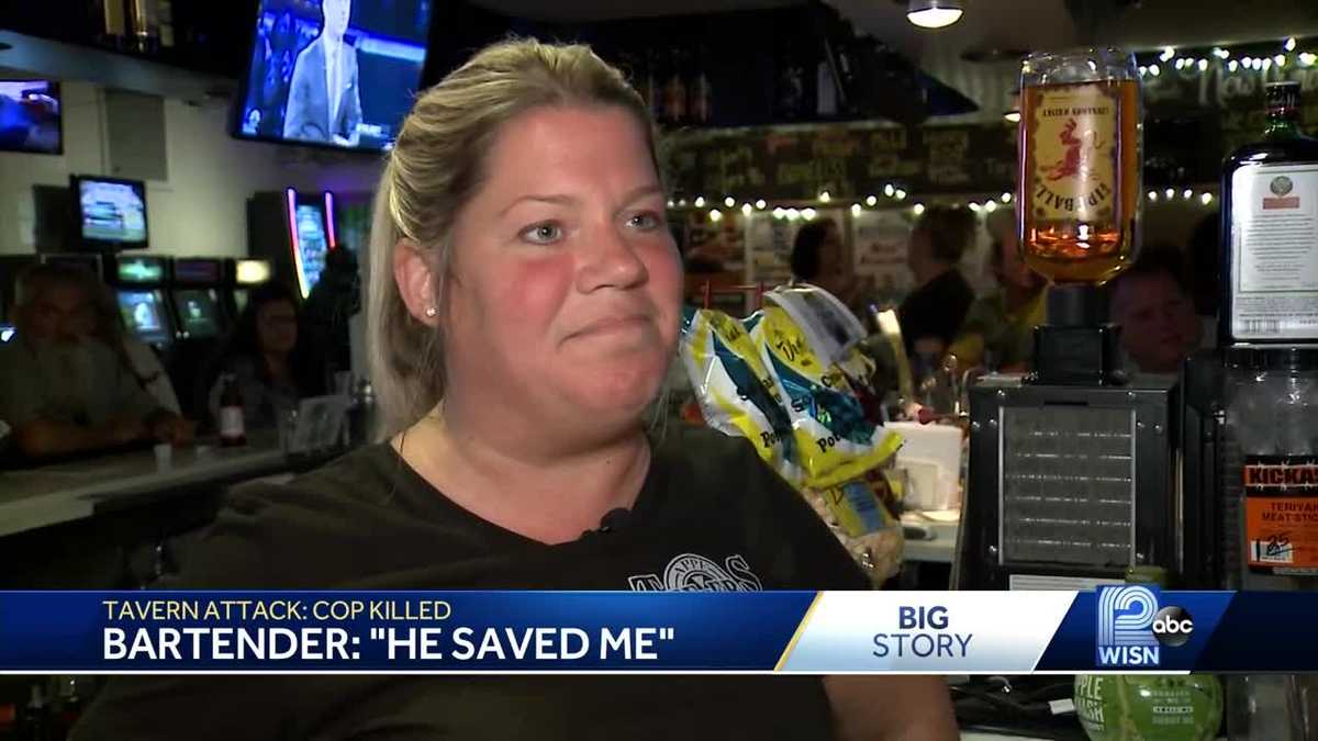 Teezers bartender: Slain officer 'saved my life, he's a hero'