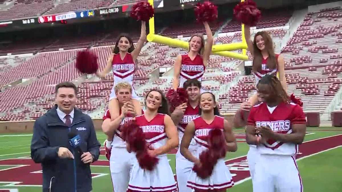 OU cheer squad brings excitement before Sooners-Michigan game