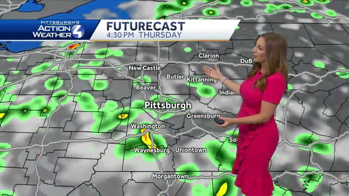 Scattered rain showers, isolated storms Thursday
