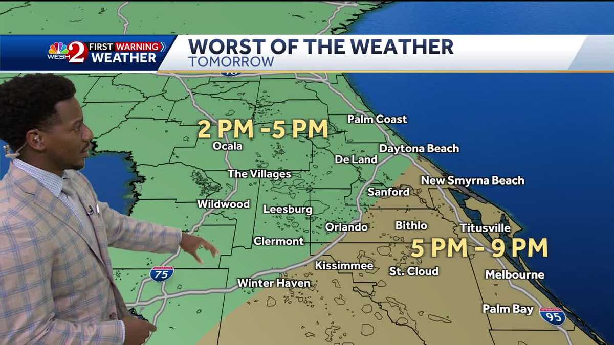 Severe storms forecast as cold front approaches Sunday