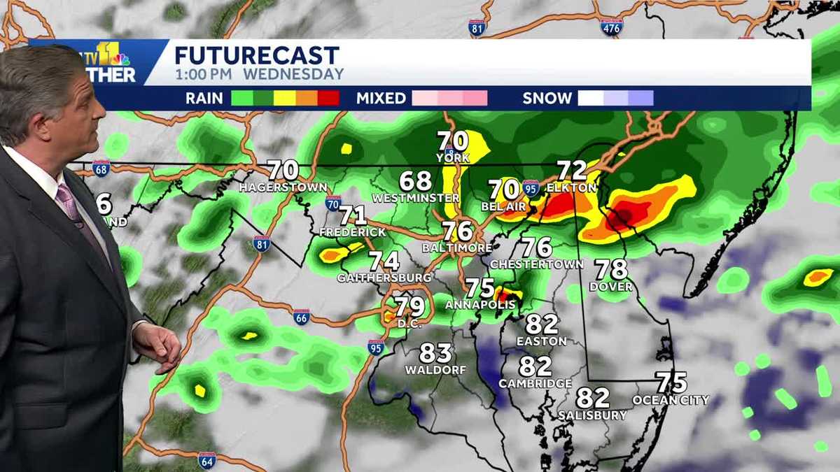 Rain clears today, then nice weather later this week