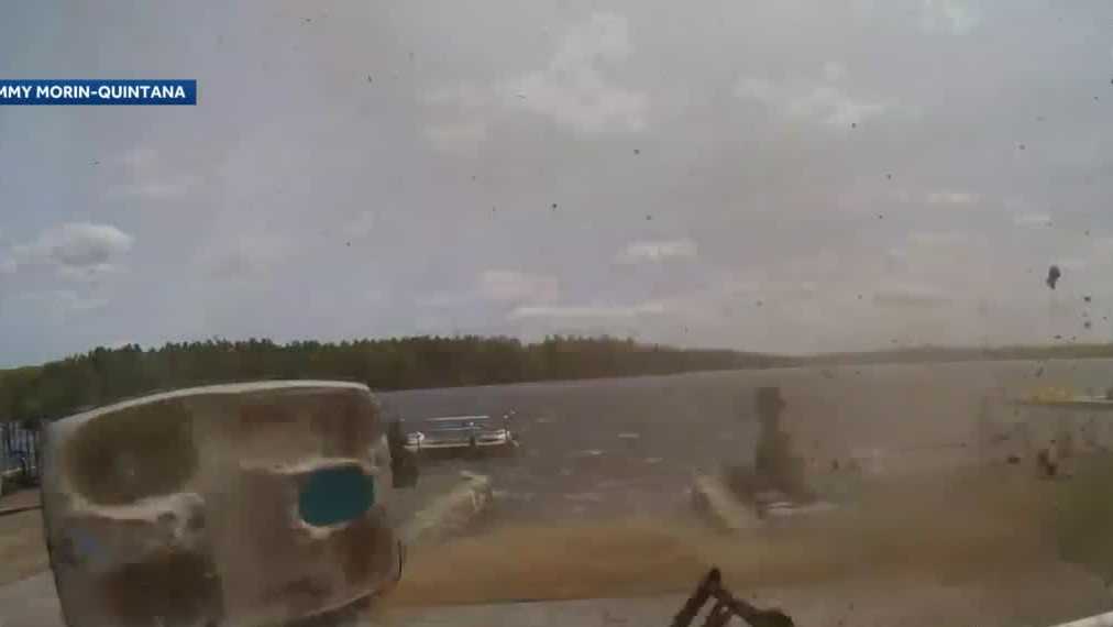 Video shows dust devil tossing boat around in Derry NH
