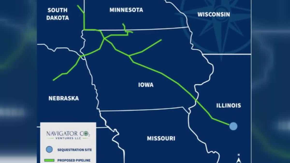 Iowa carbon dioxide pipeline raises concerns for residents