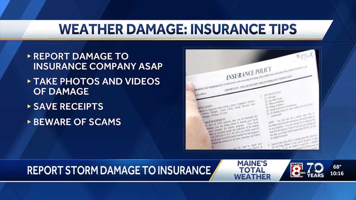 Reporting storm damage to insurance company