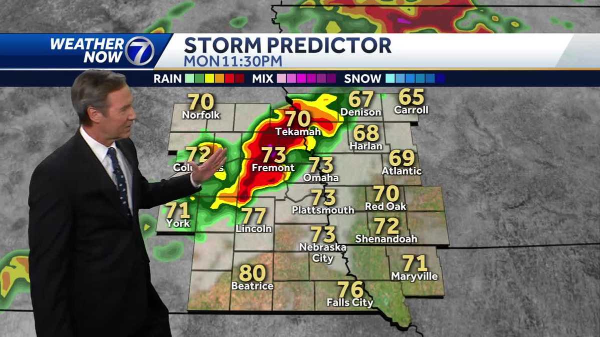 Omaha weather: Rounds of severe storms possible late Monday, Tuesday