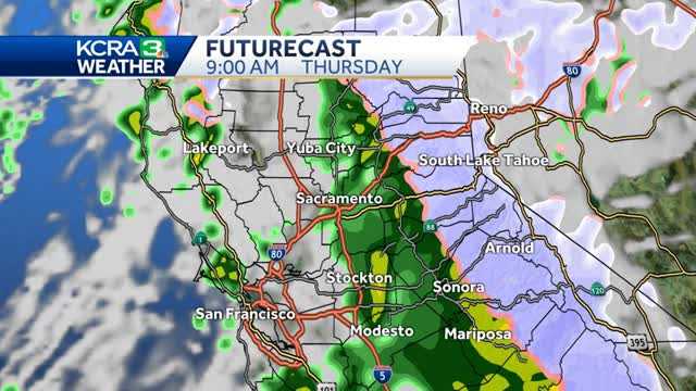 More rain and snow in the forecast for Northern California today