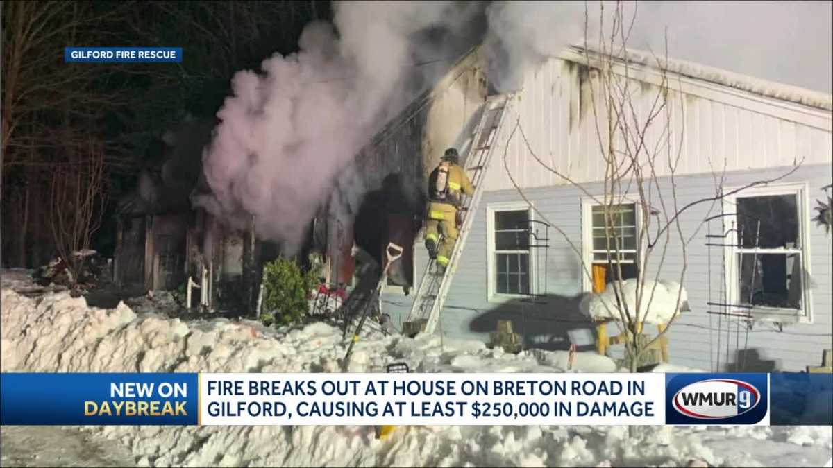 Fire heavily damages Gilford home