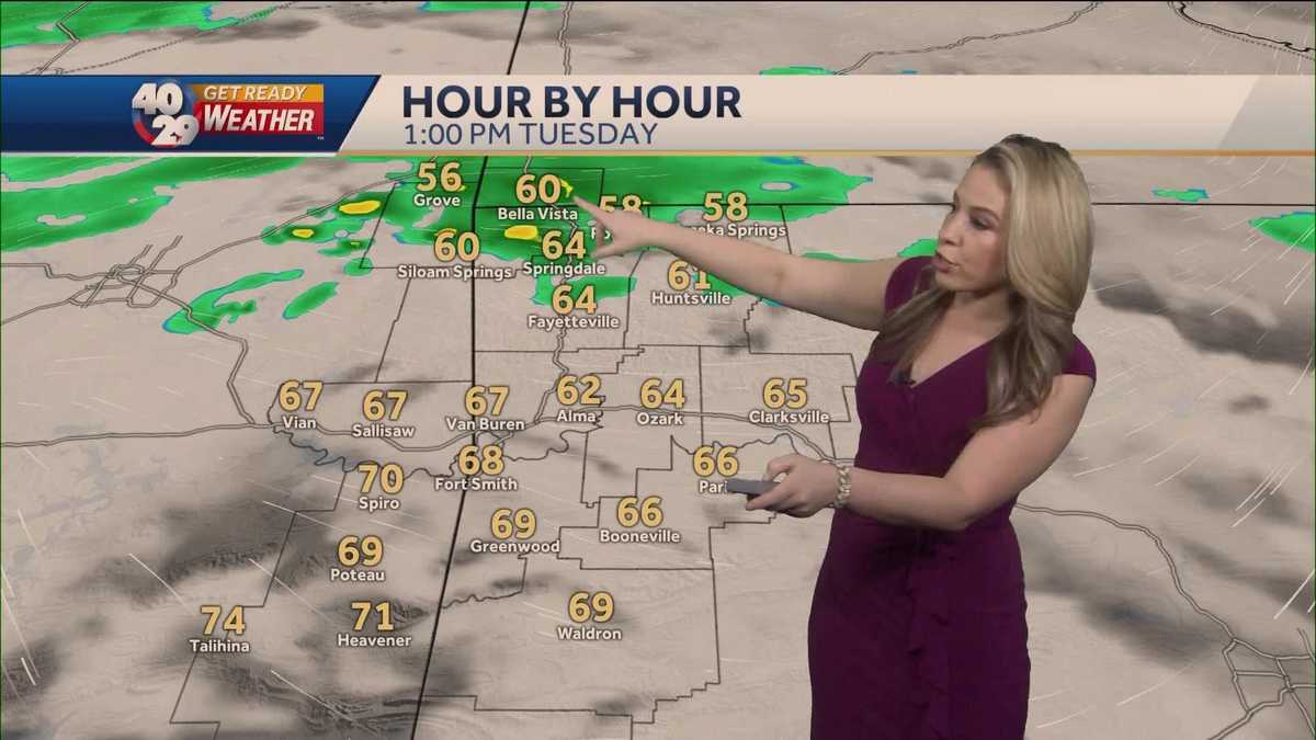 A cloudier Tuesday with very heavy rain overnight