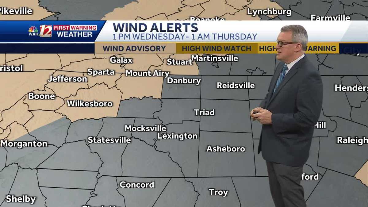 WATCH: Warm and windy Wednesday weather includes heavy rain