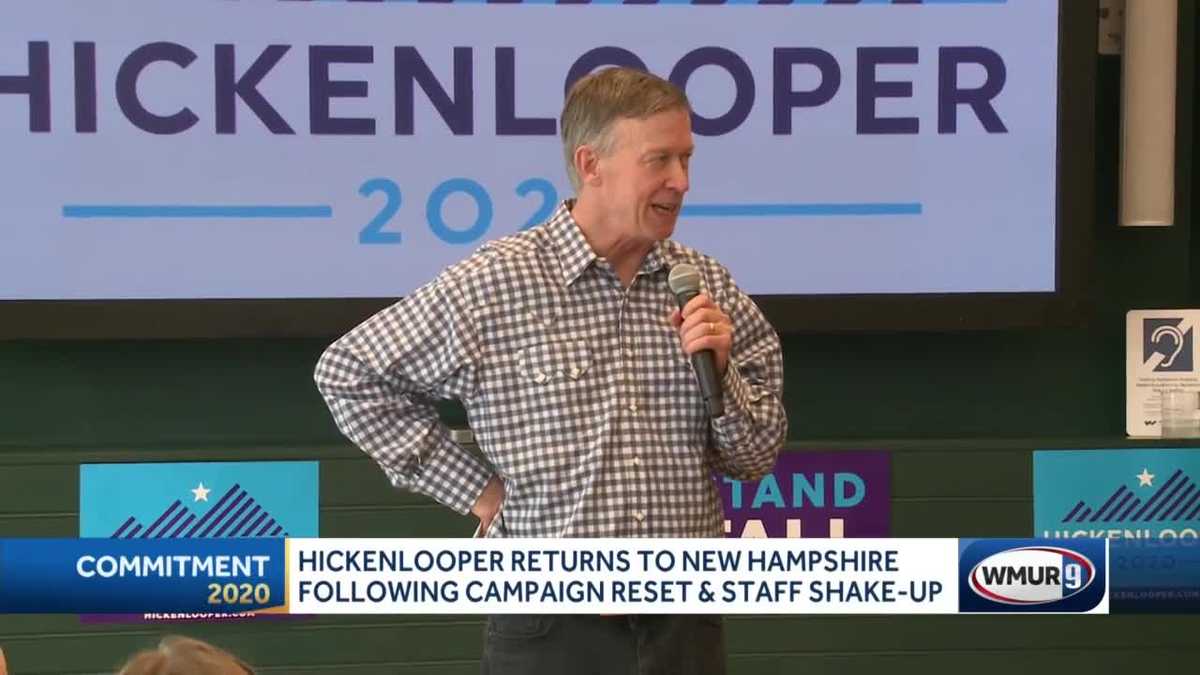 Hickenlooper returns to NH after campaign shakeup