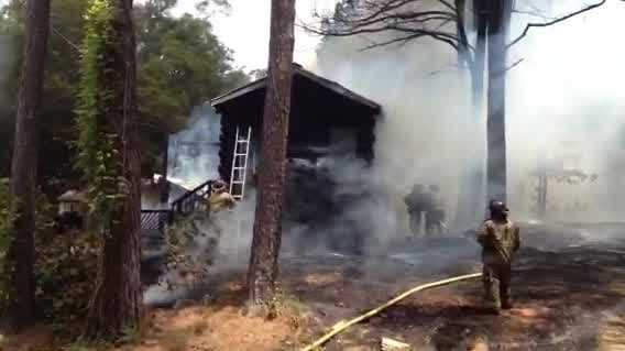 Anderson County homes on fire
