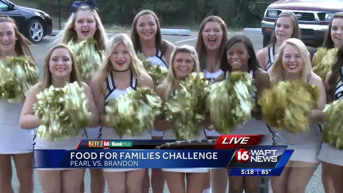 Pearl High School cheerleaders show their spirit