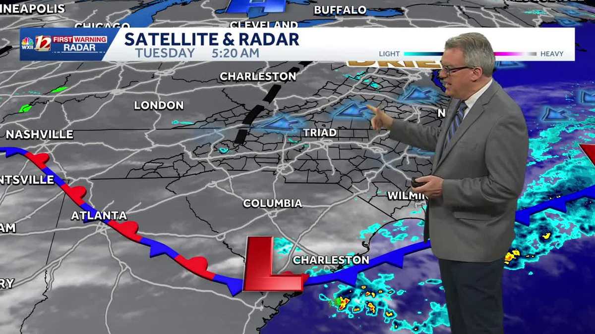 Cooler Tuesday weather may include a passing Triad shower | Hotter ...